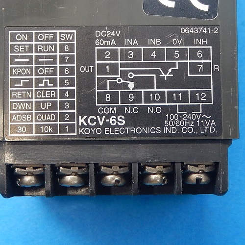 KCV-6S 加減算形一段プリセットカウンタ 光洋電子工業 ランクA中古品 / FA機器・制御機器の買取、販売はワイデンへ