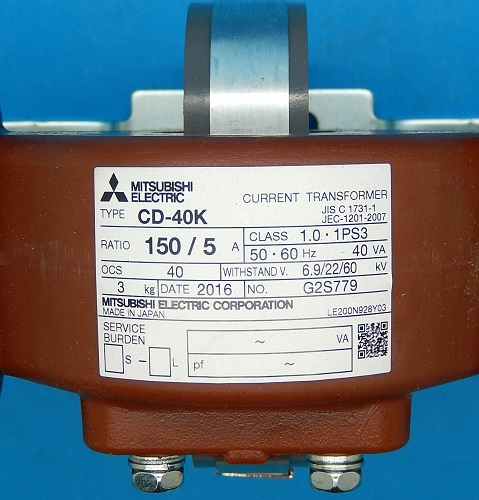 CD-40K 150/5A(2個入) 計器用変流器(CT) 三菱電機 ランクS中古品 / FA機器・制御機器の買取、販売はワイデンへ