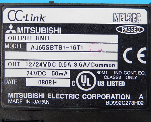 AJ65SBTB1-16T1 CC-LinkリモートI/Oユニット 三菱電機 ランクA中古品 / FA機器・制御機器の買取、販売はワイデンへ