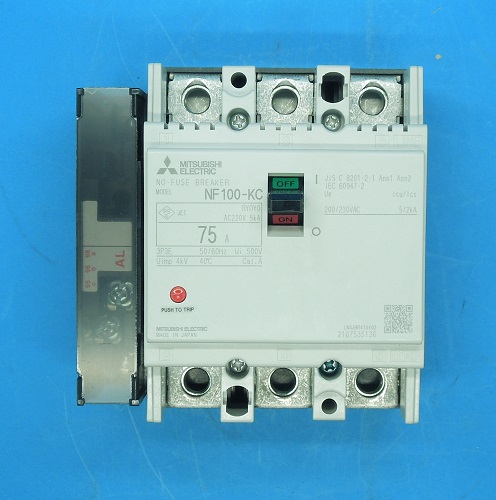 NF100-KC 3P75A AL-1FS;SLT ノーヒューズ遮断器 三菱電機 ランクS中古品 / FA機器・制御機器の買取、販売はワイデンへ