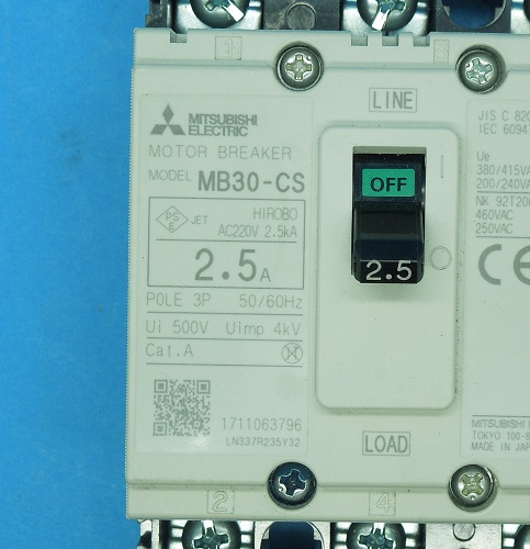 MB30-CS 3P2.5A モータブレーカ 三菱電機 ランクB中古品 / FA機器・制御機器の買取、販売はワイデンへ