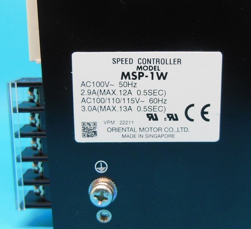 MSP-1W ACスピードコントローラー オリエンタルモーター ランクS中古品 / FA機器・制御機器の買取、販売はワイデンへ