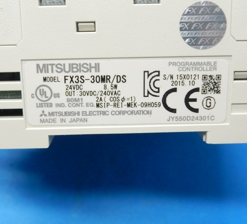 FX3S-30MR/DS シーケンサ 三菱電機 ランクA中古品 / FA機器・制御機器の買取、販売はワイデンへ