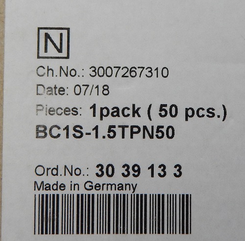 BC1S-1.5TPN(9個入り) 端子台 IDEC ランクS中古品 / FA機器・制御機器の買取、販売はワイデンへ